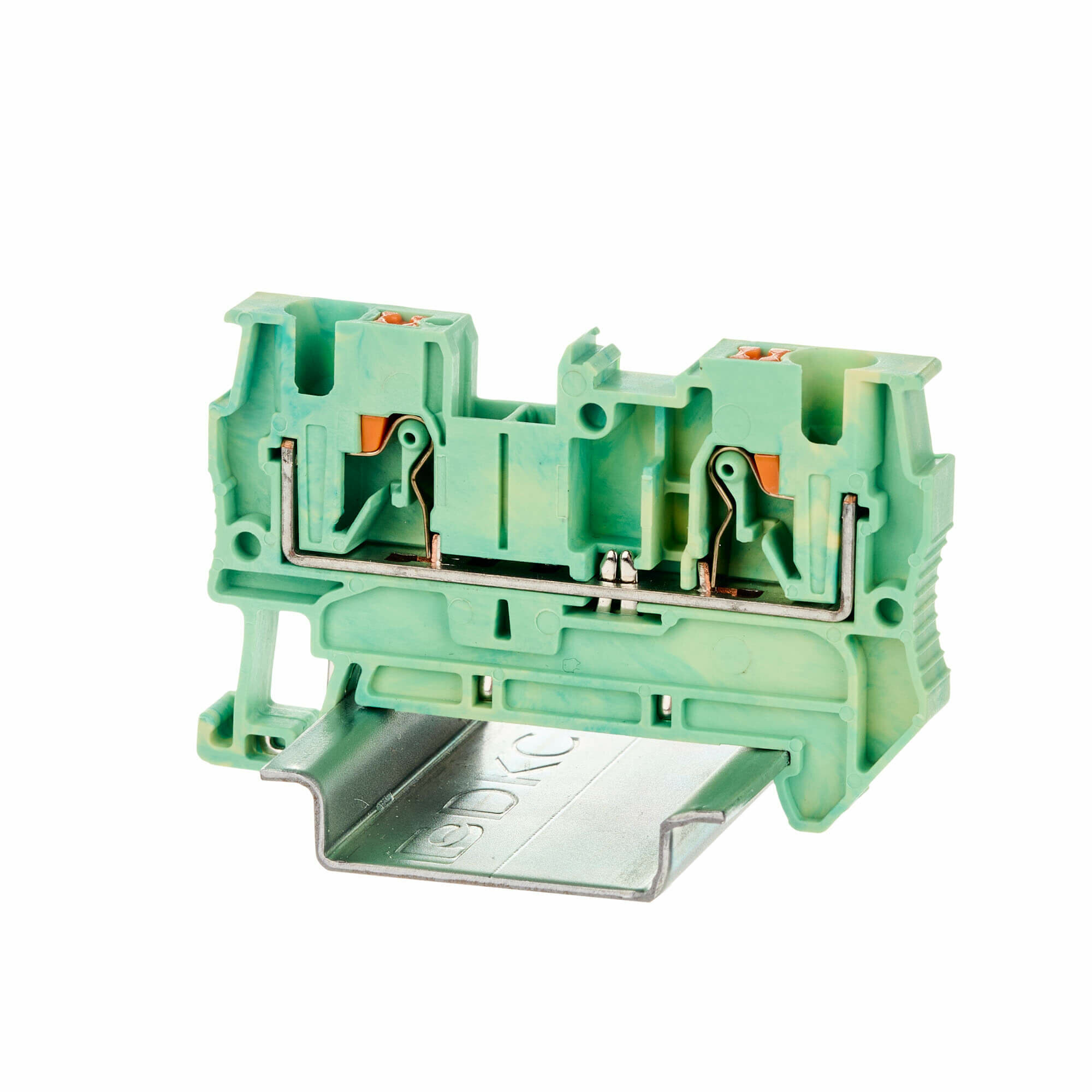 Клемма VPR-4-PE-YG заземления, зажим push-in, 2 точки подключения, 4 (ДКС) (2 шт. в комплекте)