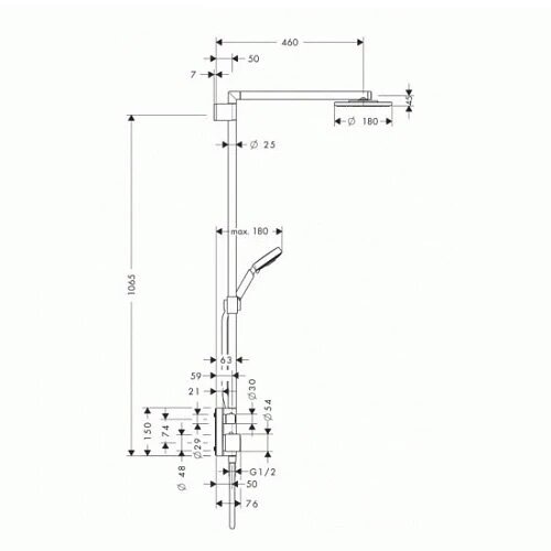 Душевая система Hansgrohe Raindance 27192000