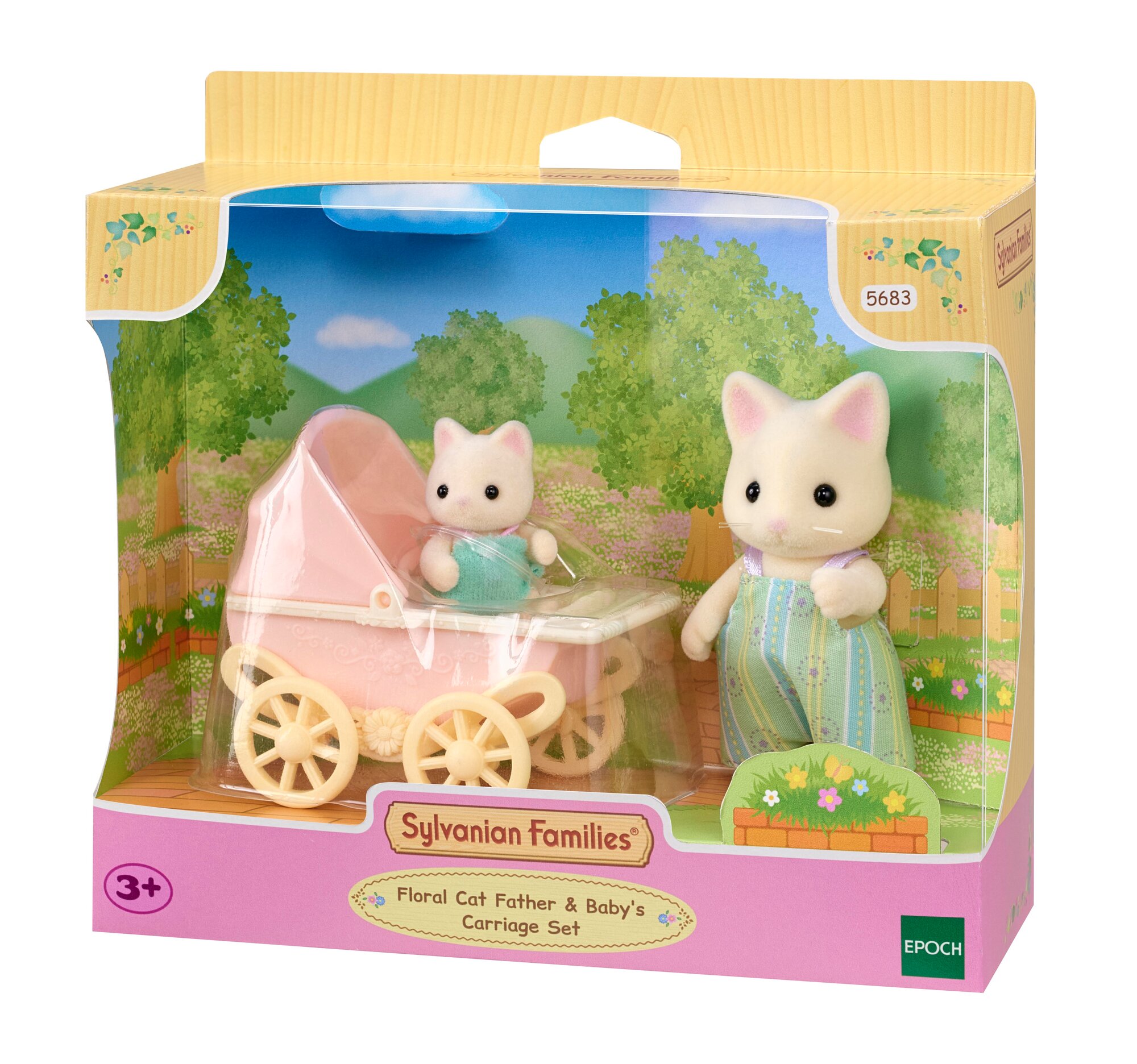 Sylvanian Families «Цветочные котики – папа и малыш в коляске»