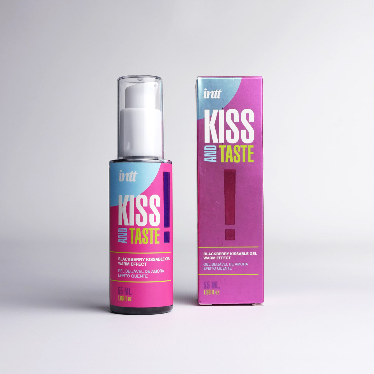 Массажный разогревающий гель для тела KISS AND TASTE, 55 мл Intt