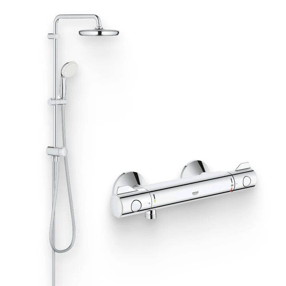 Душевой комплект Термостат Grohe Grohtherm 800 34558000 для душа / Стойка New Tempesta System 26381001