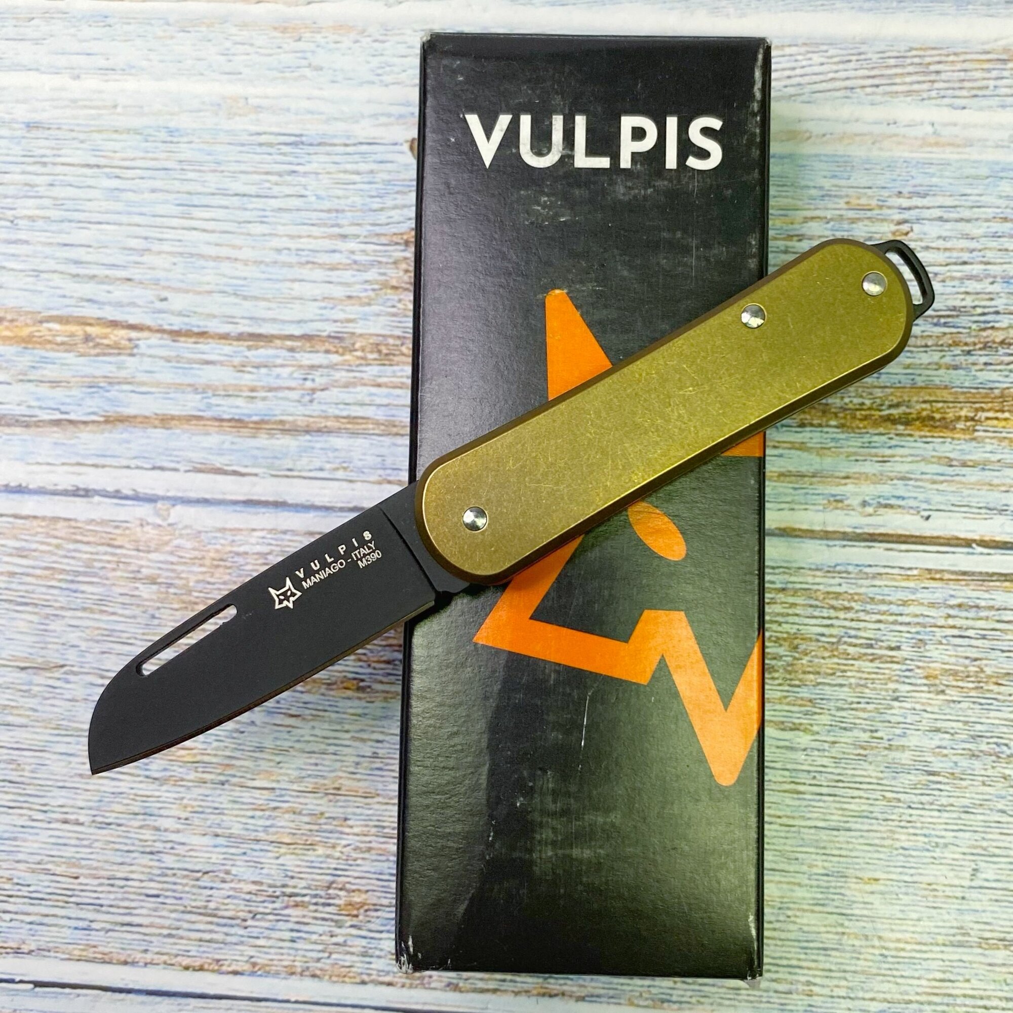 Складной нож FOX Vulpis Brass M390 FX-VP108 OT