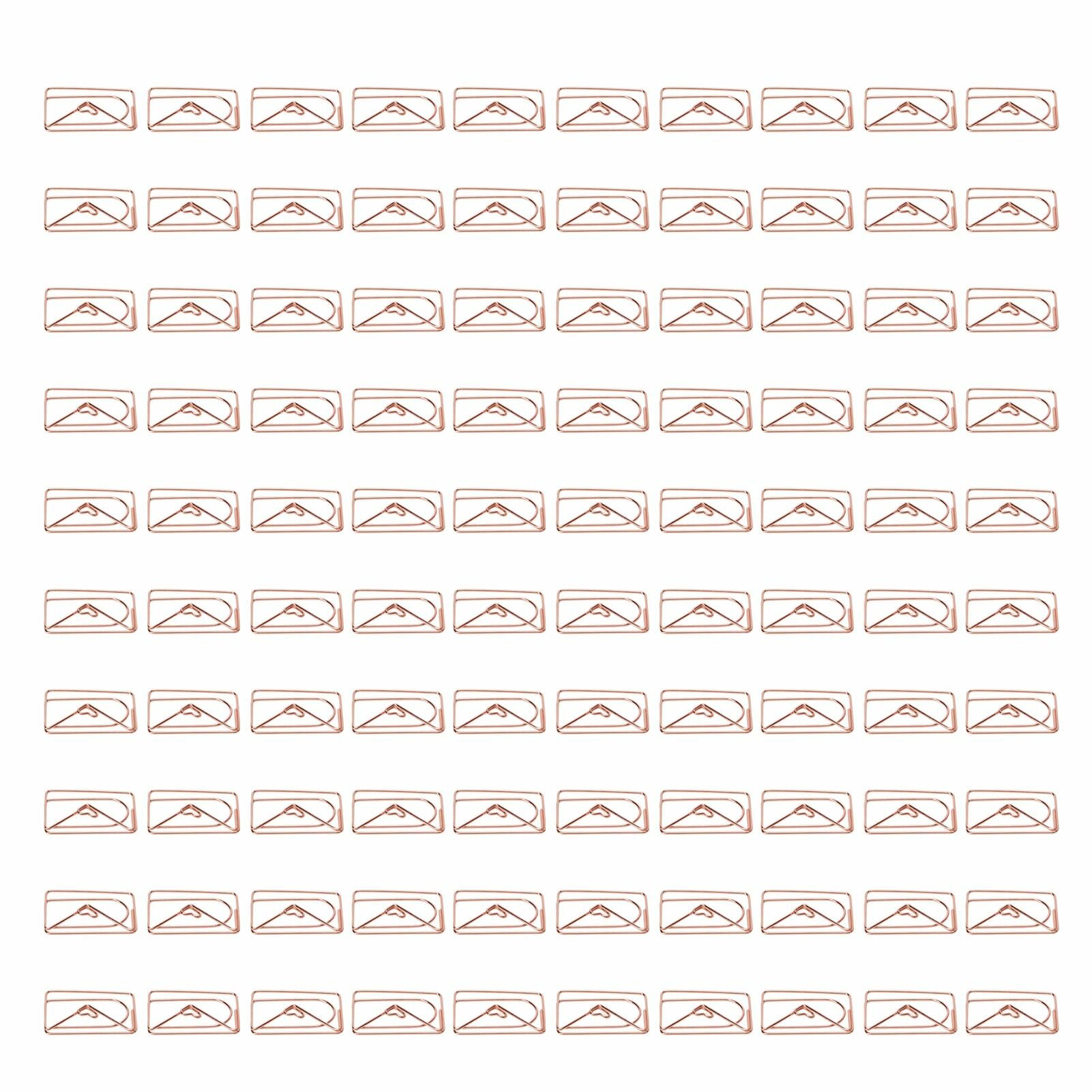 100 шт. скрепки-конверты розовое золото с коробкой