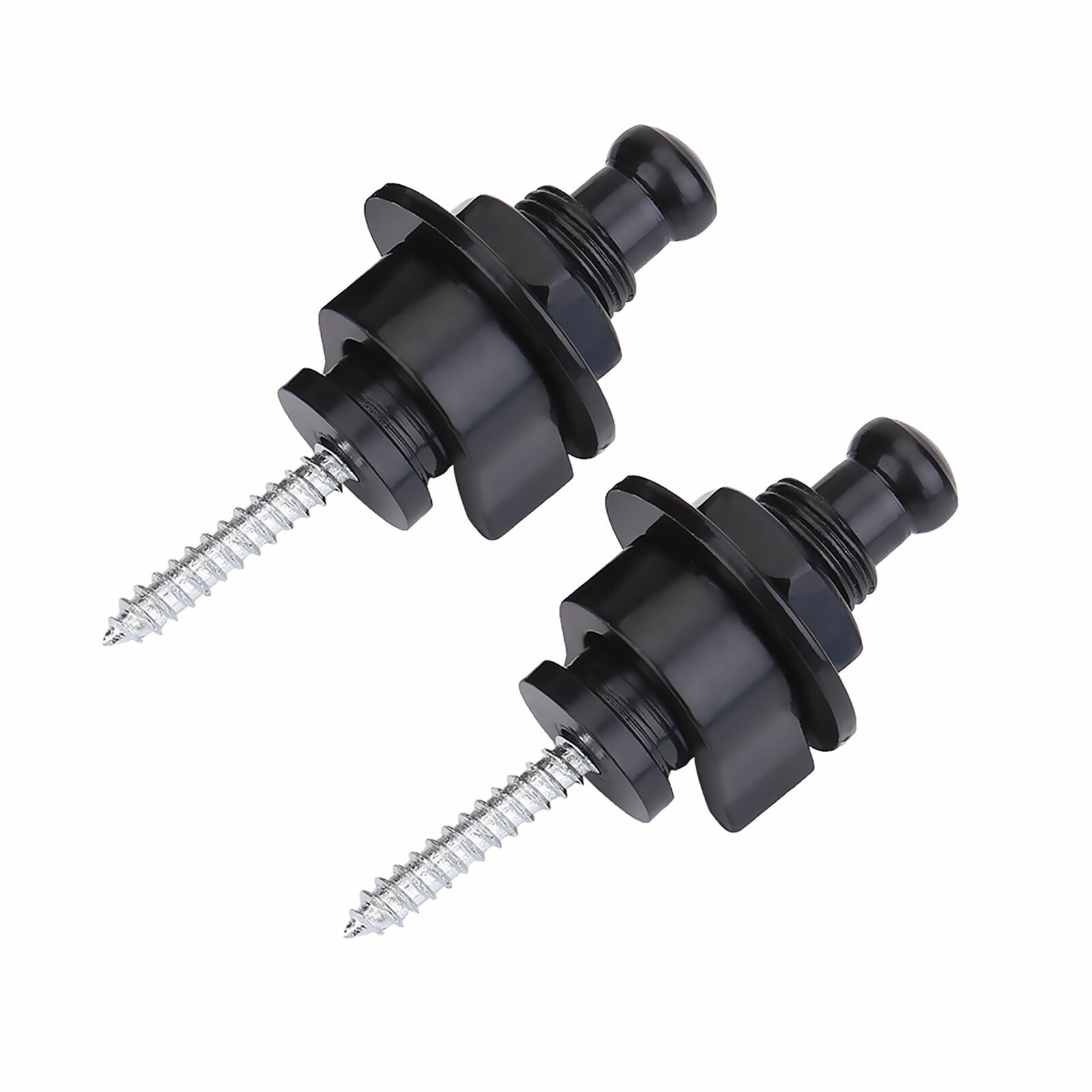 2 шт. прочных металлических замков для гитарного ремня, противоскользящие сменные детали для электрогитары, черные надежные застежки