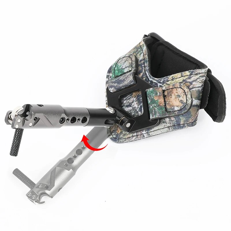 1 шт, вспомогательные челюсти для стрельбы из лука, запястья, 360 ° Обертающий ремешок, триггерный суппорт, браслет, охотничьи аксессуары