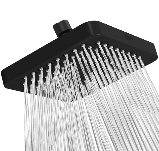 Новая 6-дюймовая насадка для тропического душа высокого давления с рычагом, установка на 1 минуту, полированная хромированная насадка для душа с дождевой насадкой, предотвращающие засорение, насадки