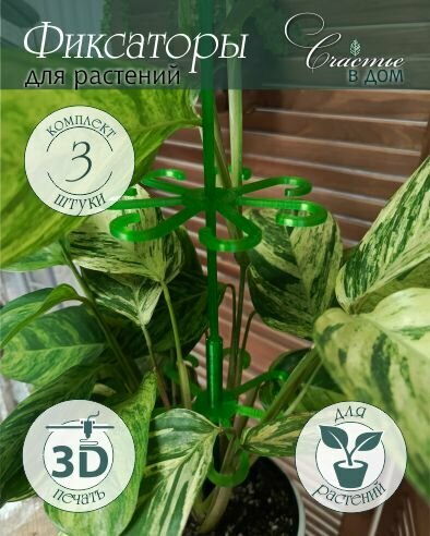 Фиксатор для растений 3 штуки от "Счастье в дом"