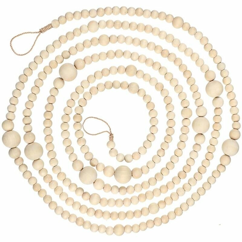 Деревянная гирлянда из бисера Рождественские украшения для рождественской елки бисера-цвет бревна
