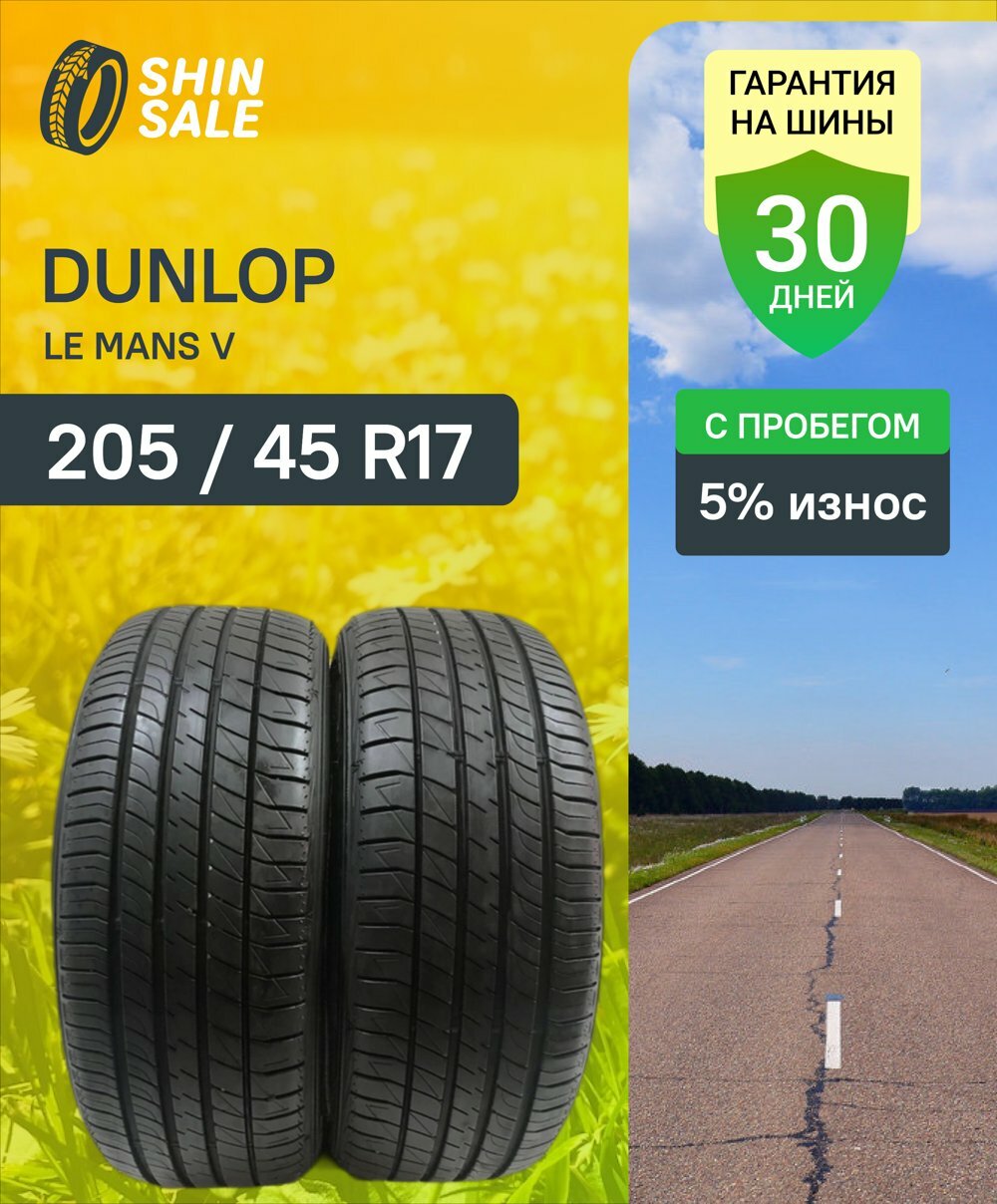 Летние БУ шины Dunlop Le Mans V 205/45 R17 5.0% износ T0153802