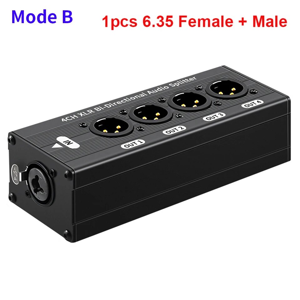 TITAK 1X4 XLR сбалансированный аудиоразветвитель Mode B
