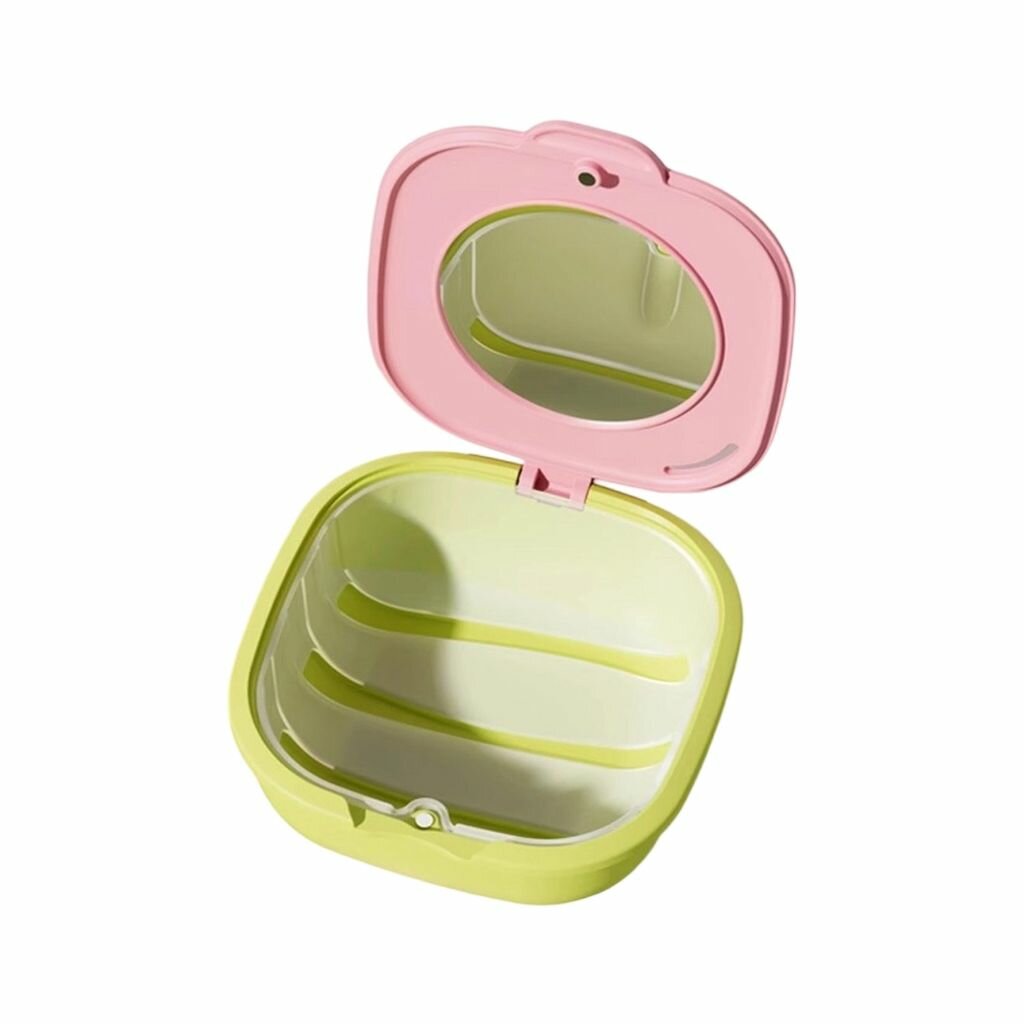 Коробка для хранения, (1шт) Невидимый держатель для брекетов коробка для хранения-розово-зеленый