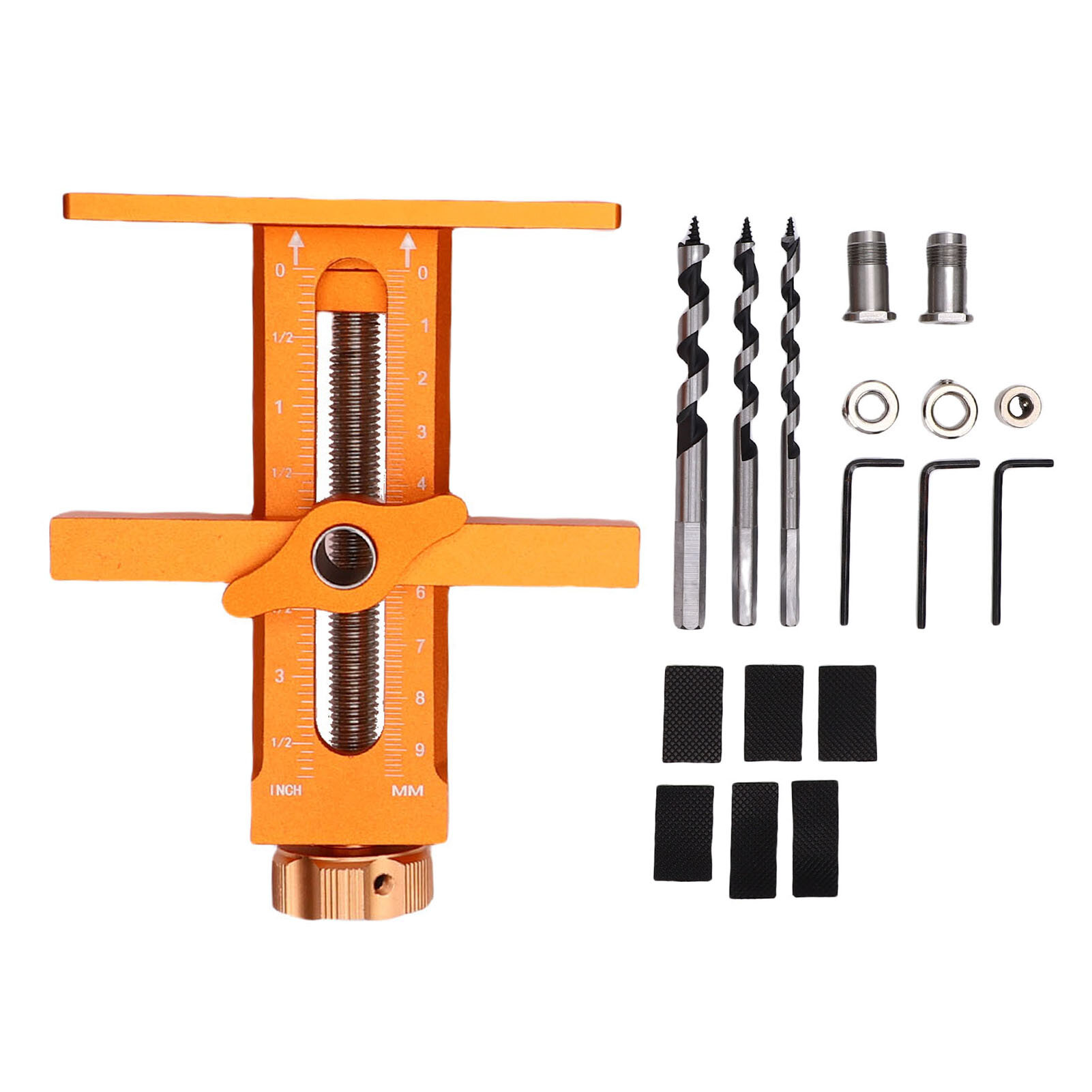 Кондуктор для установки дверных петель, зажим 7-40 мм, с дюбелем 10 мм