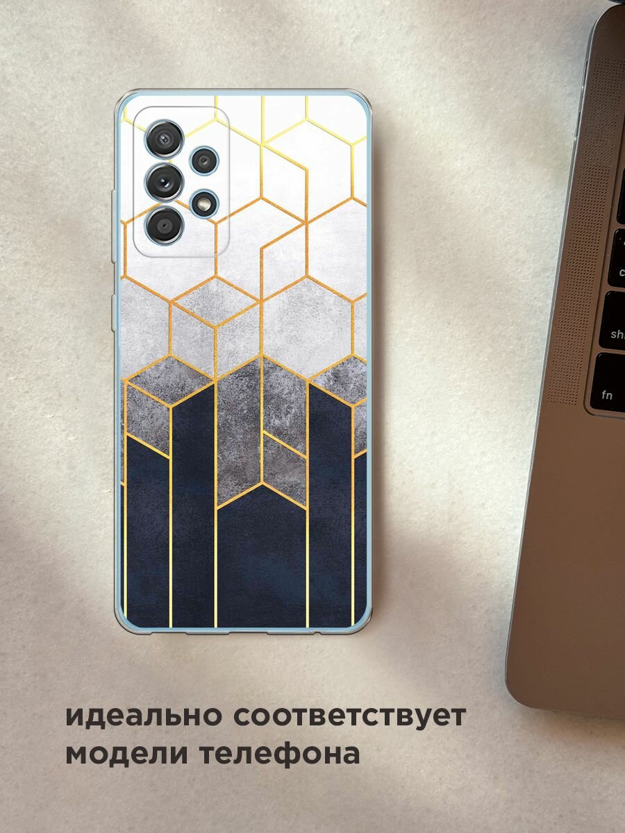 Чехол на Samsung Galaxy A52/A52s / Самсунг Галакси А52/A52s с принтом "Черно-белая мозаика" — фото 1