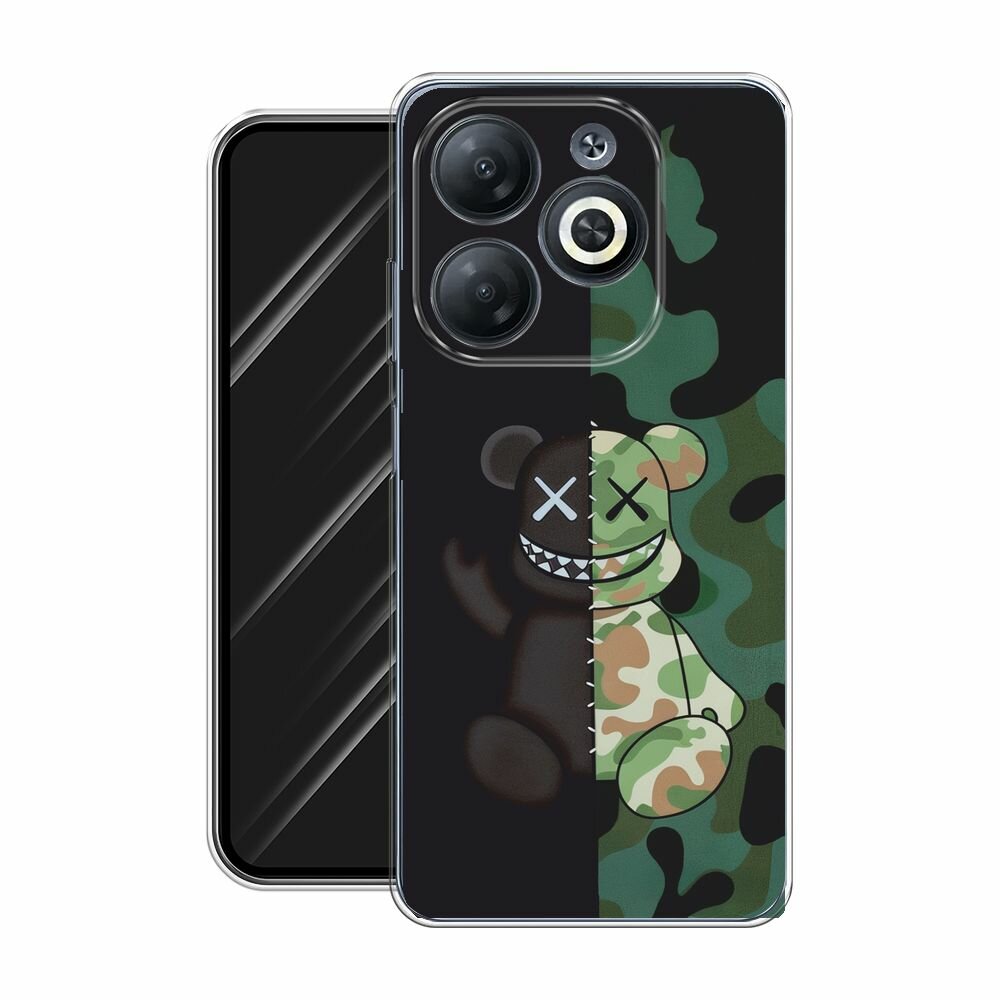 Чехол на Infinix Smart 8/8 HD/HOT 40i / Инфиникс Смарт 8/8 HD/HOT 40i с принтом "KAWS 23 февраля 1" — фото 1