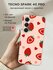 Чехол на Tecno Spark 40 Pro / Текно Спарк 40 Про с принтом "Heart strawberries 1...