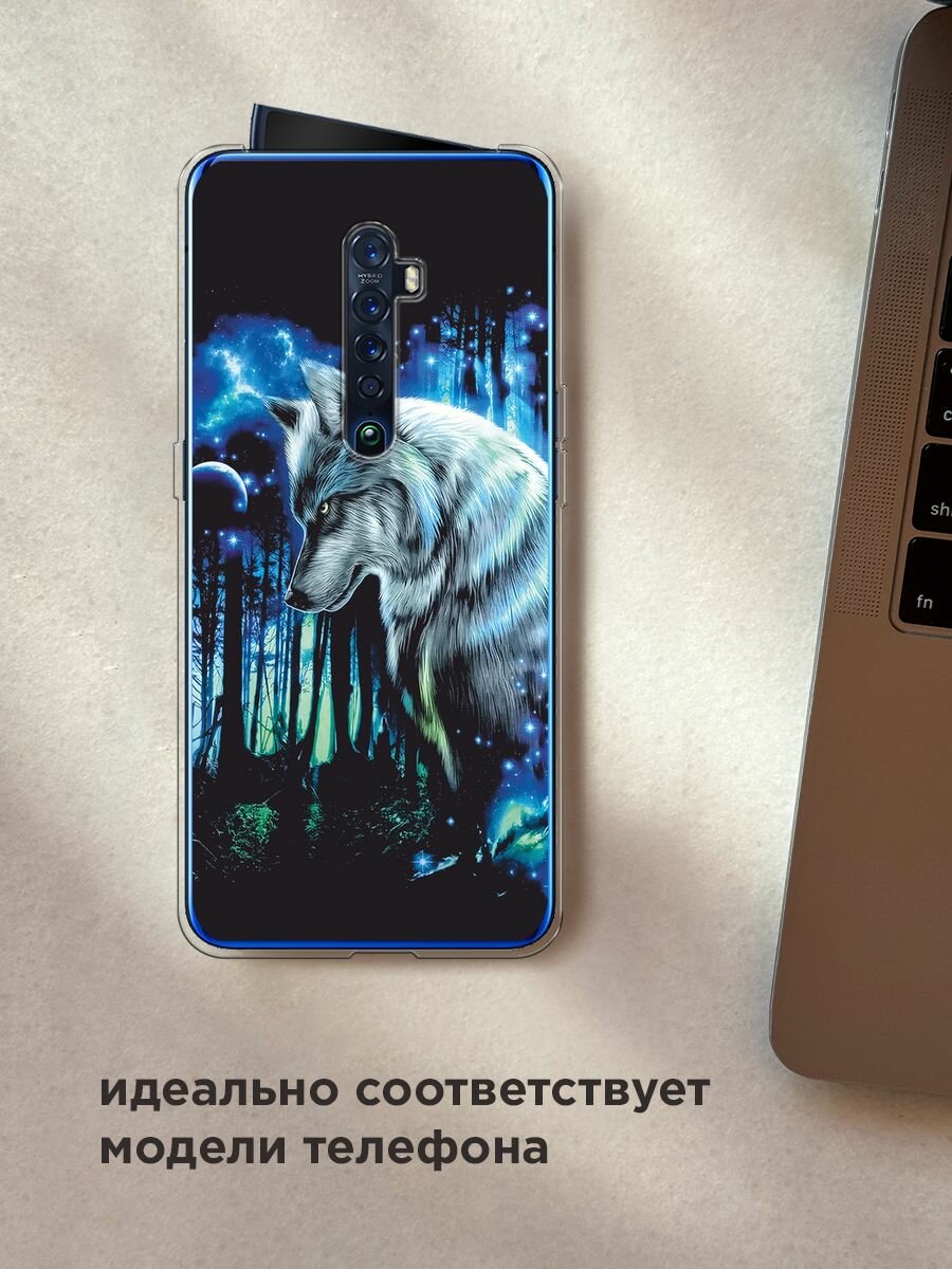 Чехол на Oppo Reno 2 / Оппо Рено 2 с принтом "Сказочный волк" — фото 1