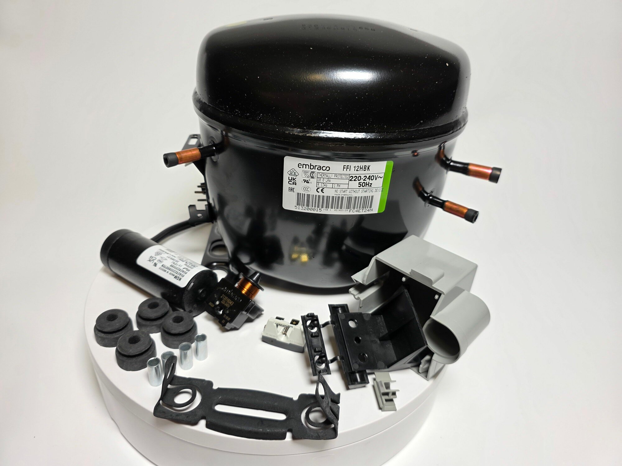 Компрессор FFI 12HBK R134a Embraco 319Вт широкодиапазонный LBP MBP HBP