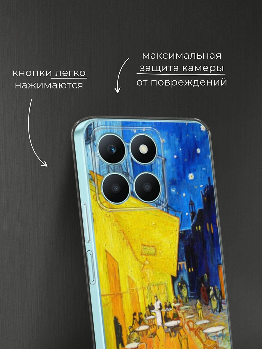Чехол на Honor X6A / Хонор X6A с принтом "Ван Гог Желтый дом" — фото 1