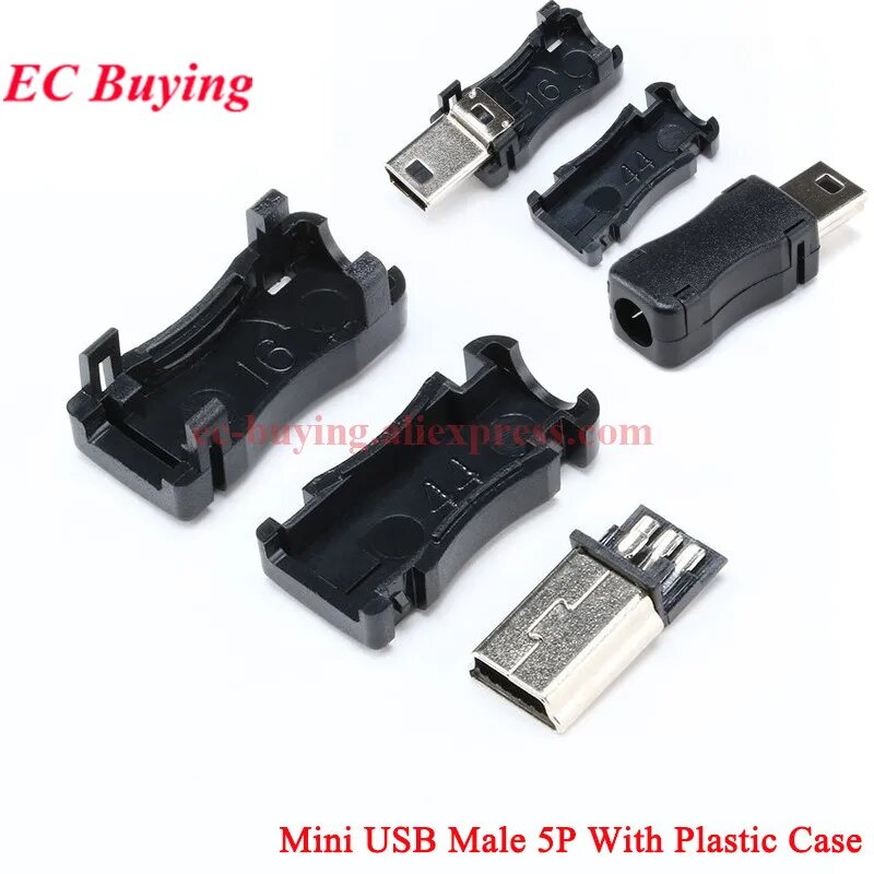 Разъемы Mini USB EC Buying 5pcs, 5P Male