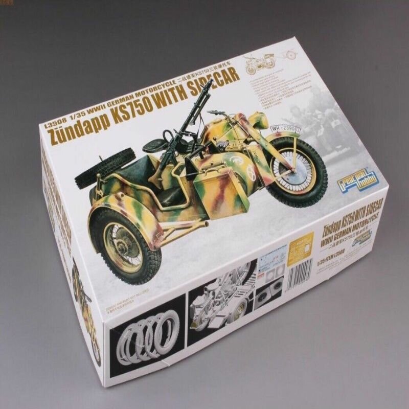 Great WaLL Hobby L3508 1/35 wwii zundapp kS750 с коляской самолеты