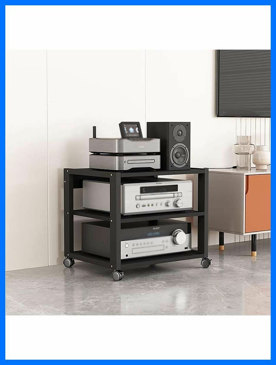 Стойка Для Hi Fi Аппаратуры 3 Этажа, Стойка для Hi fi аппаратуры подходит для гостиной, 50x40x48.5см