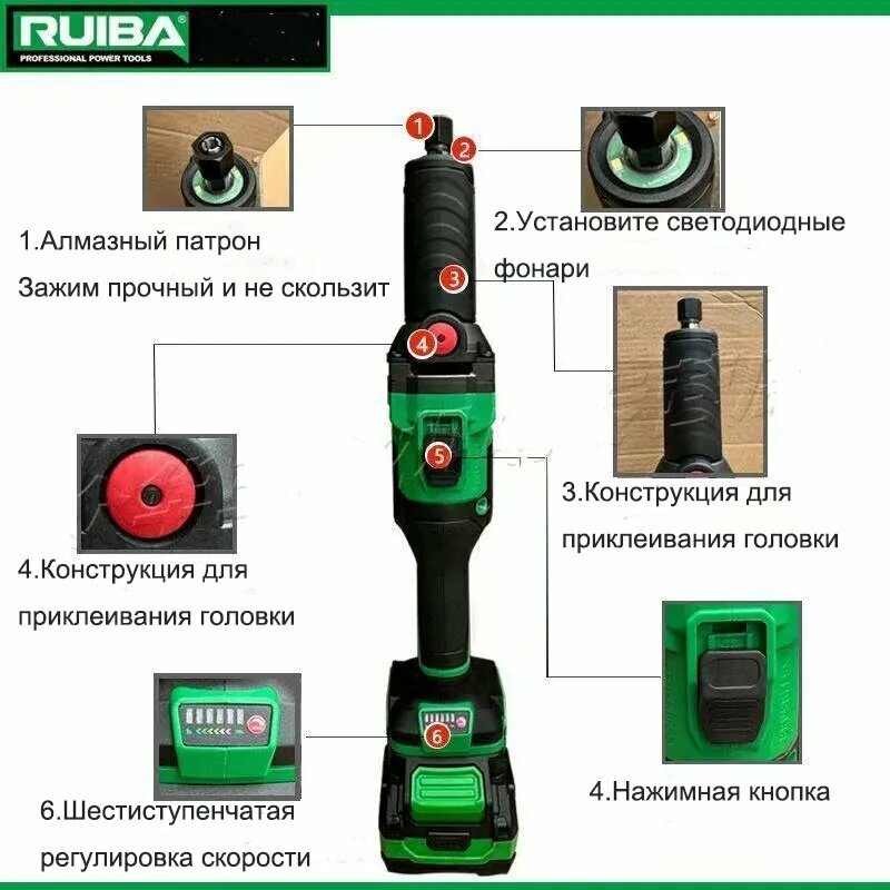 Бесщеточной линейной шлифовальной машины без аккумулятора и зарядного устройства в коробке/erte