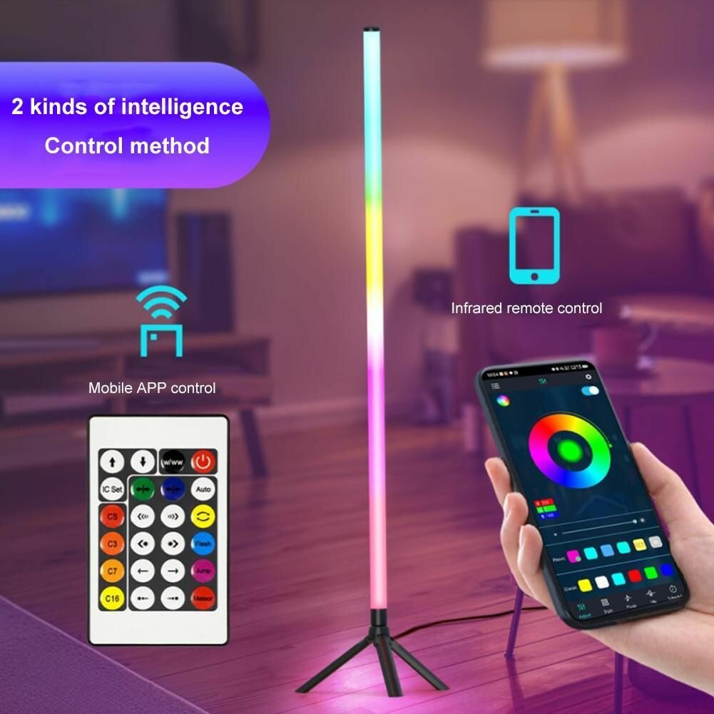 RGB светильник напольный лампа неоновый LED светодиодный видеосвет торшер
