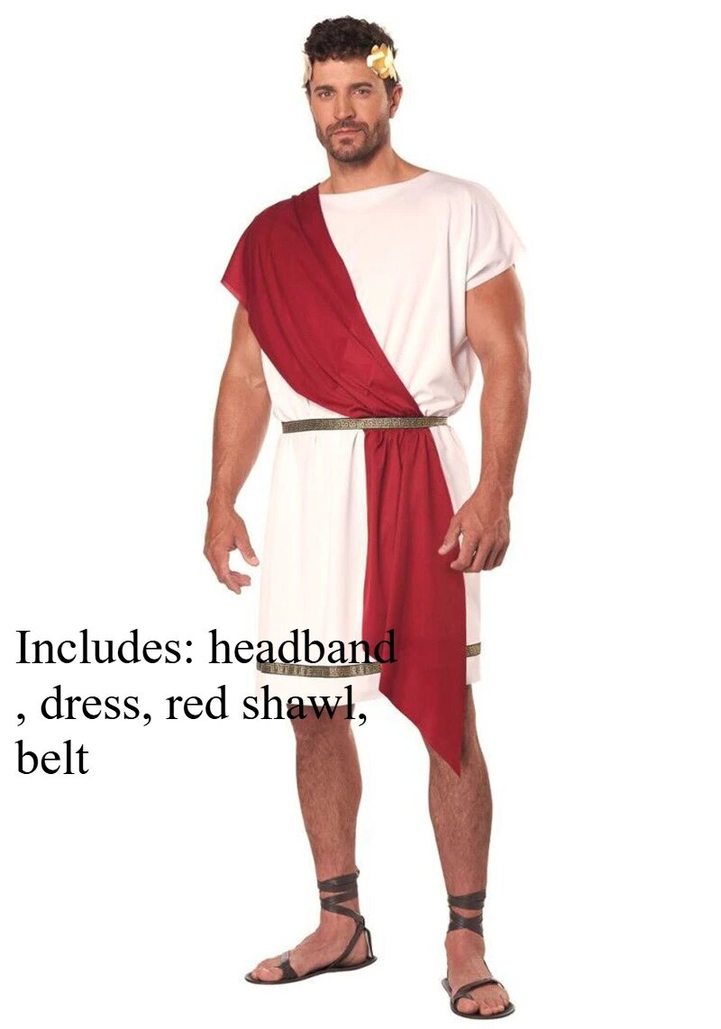 Мужской и женский комплект костюма гладиатора XL, Man Red