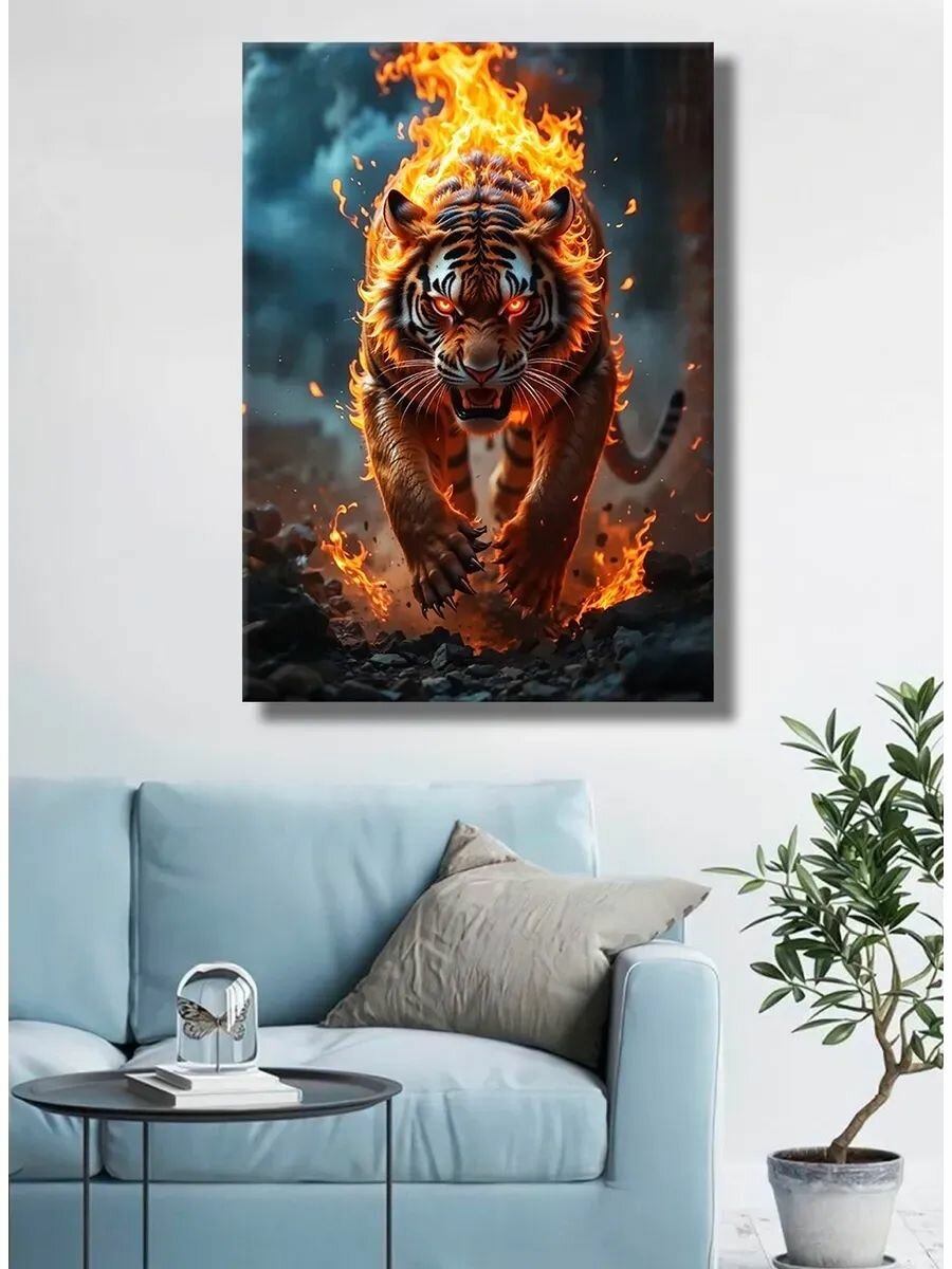 Картина "Огненный взгляд", интерьерная 30х40см 1шт.