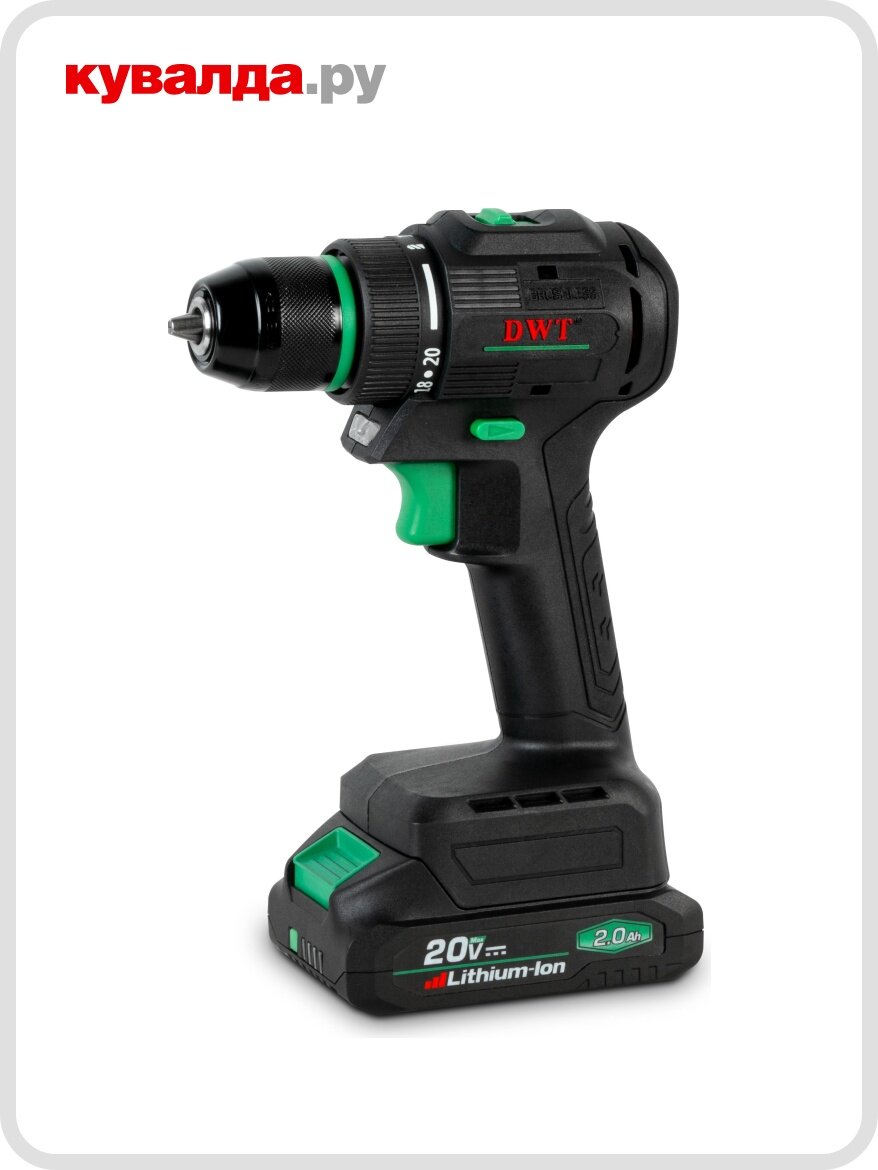 Дрель-шуруповерт аккумуляторная DWT ABSP-20 DNM-2 BMC