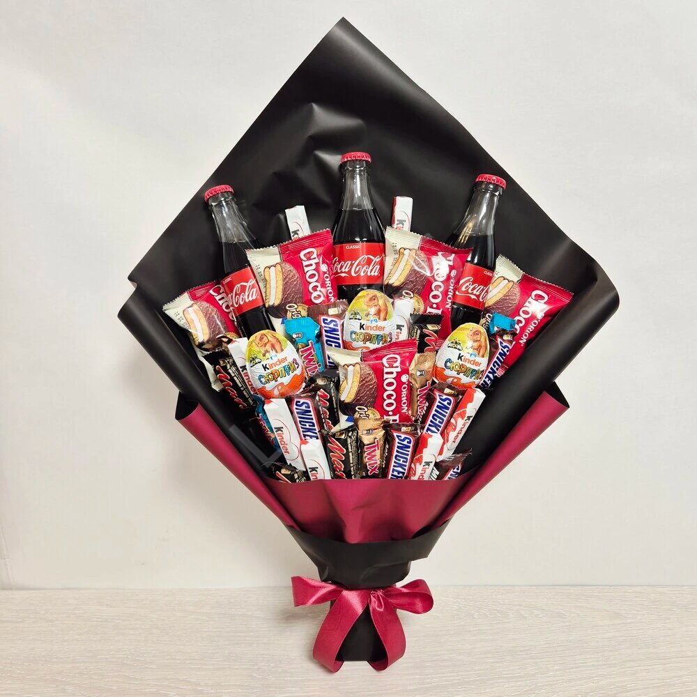 Сладкий мужской букет с колой и конфетами "Шоколадная радость"