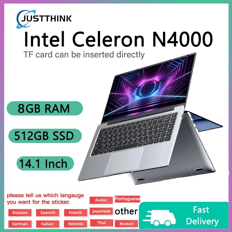 Ноутбук, 14.1", 6/128ГБ, Celeron N4000, Windows