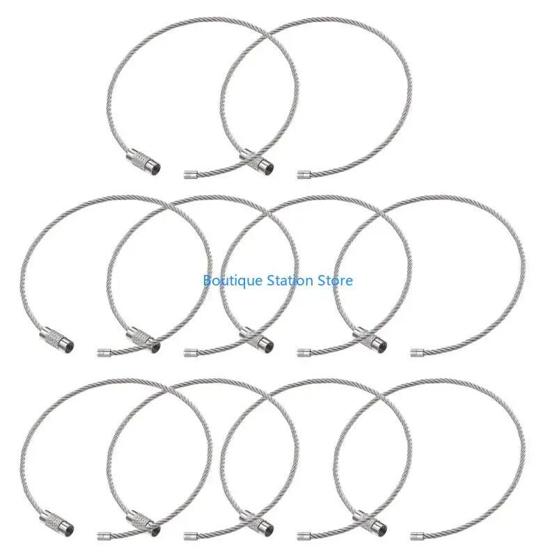 Y55F Кольца для ключей Проволочные кольца из нержавеющей стали Проволочный брелок для хранения ключей
