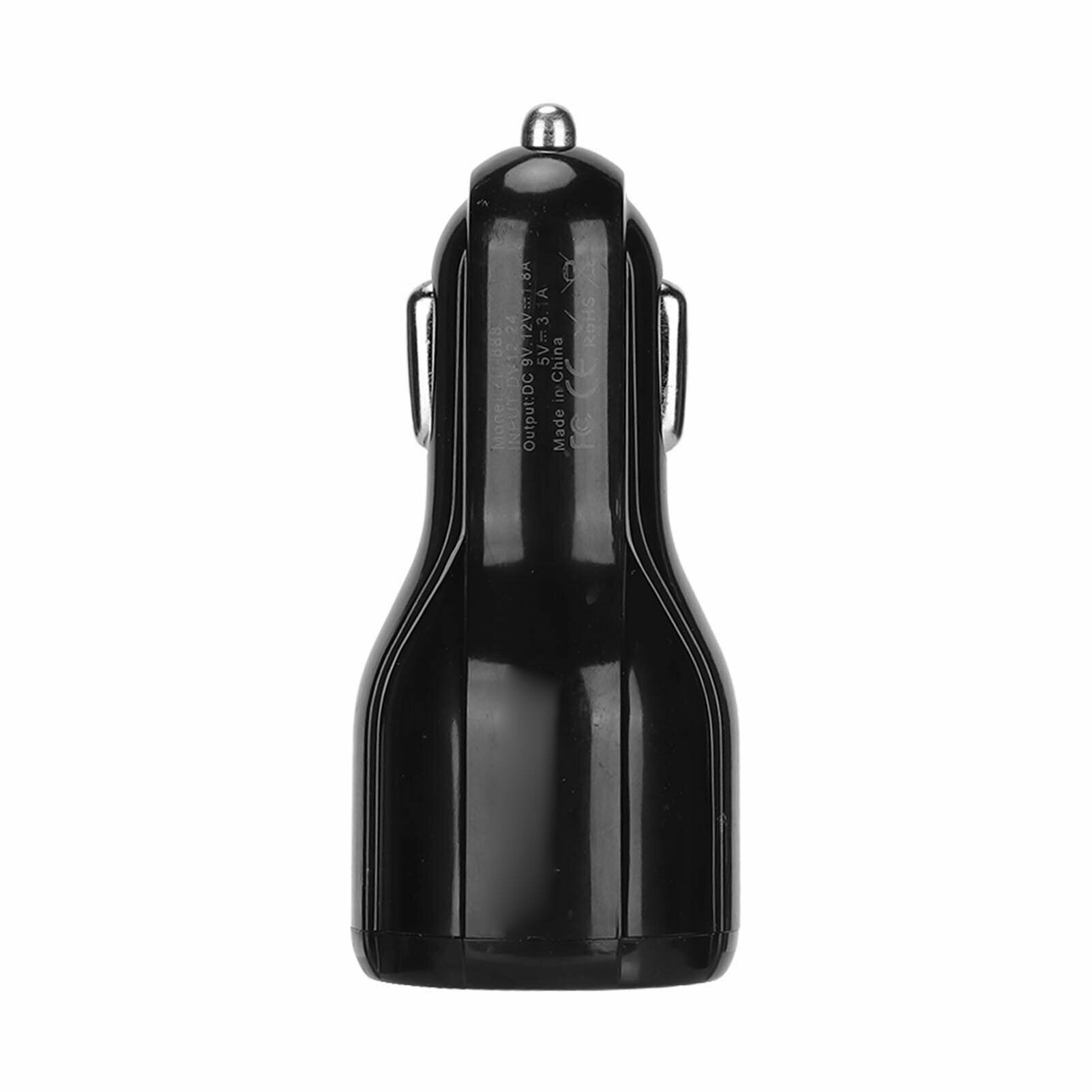 Автомобильное Зарядное Устройство USB-Адаптер 12-24 В со Светодиодной Подсветкой