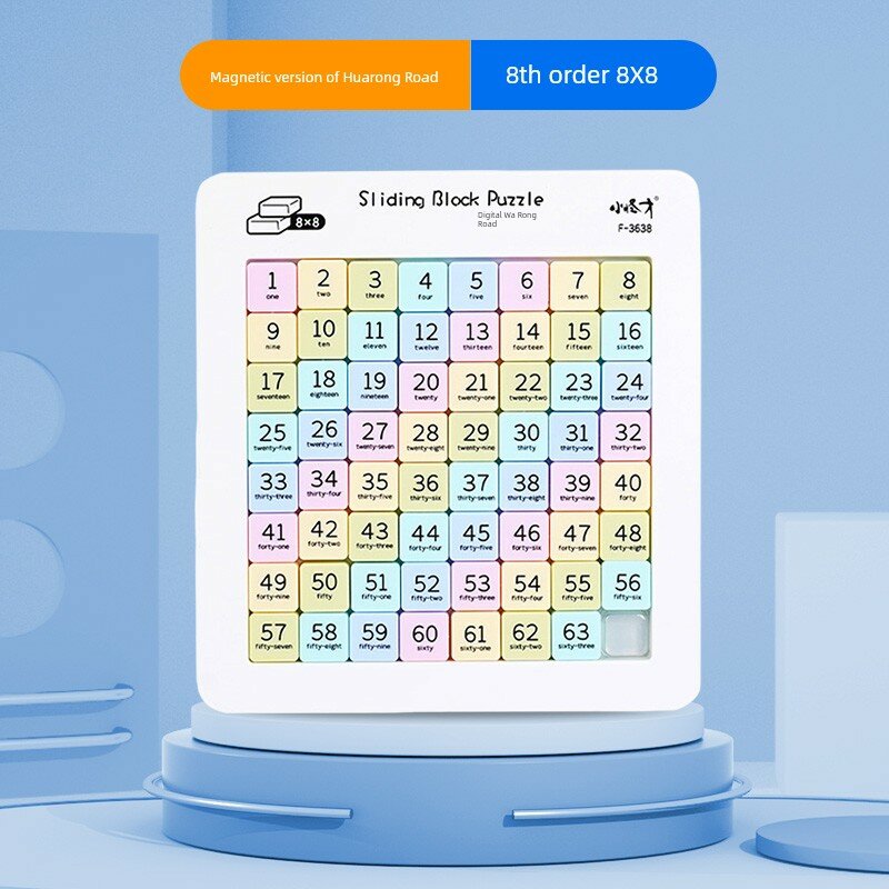 Магнитная головоломка 8x8 с темой вызова, обучающая игрушка в коробке