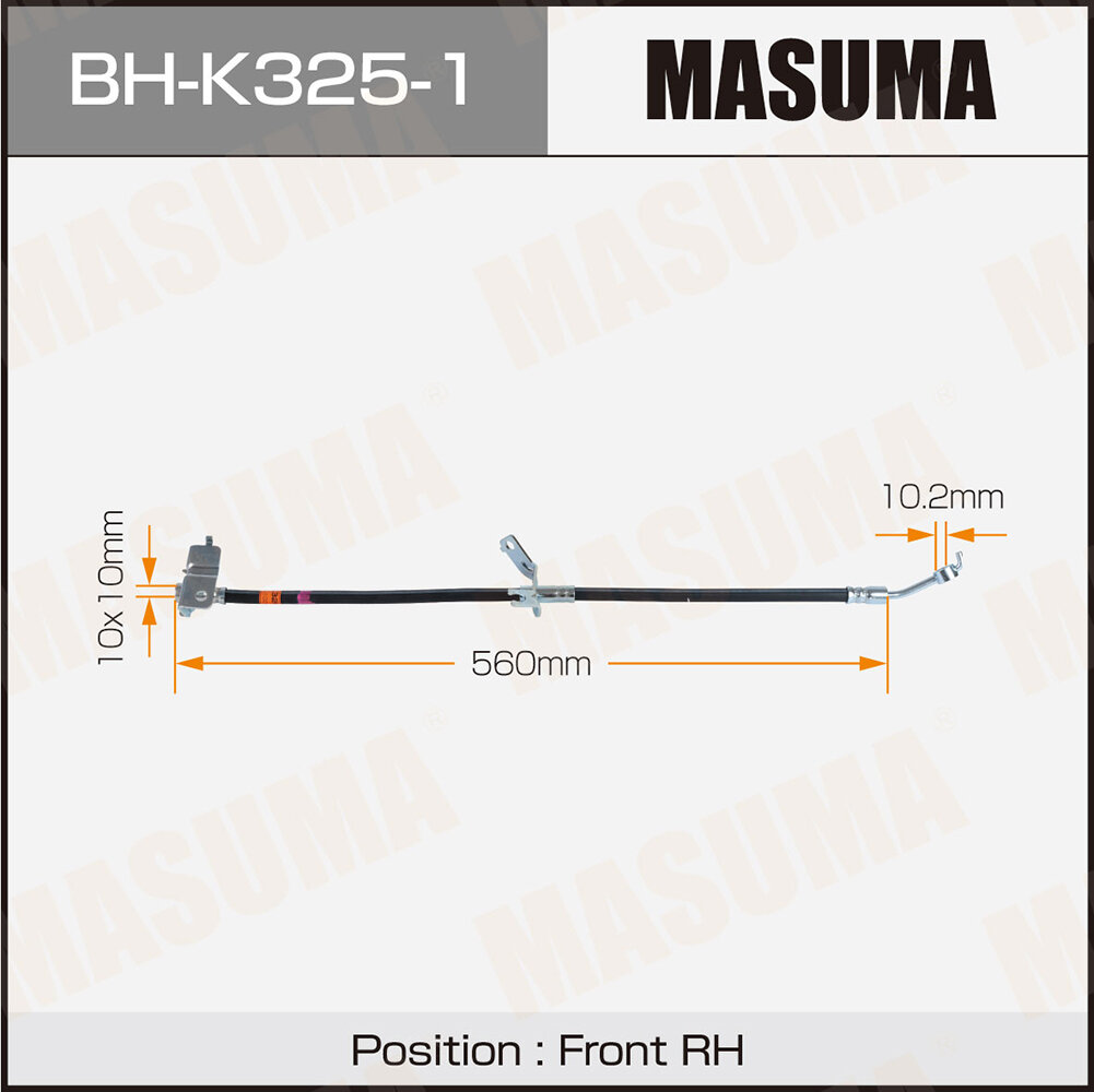 Шланг тормозной HYUNDAI- /front/ SONATA RH Masuma