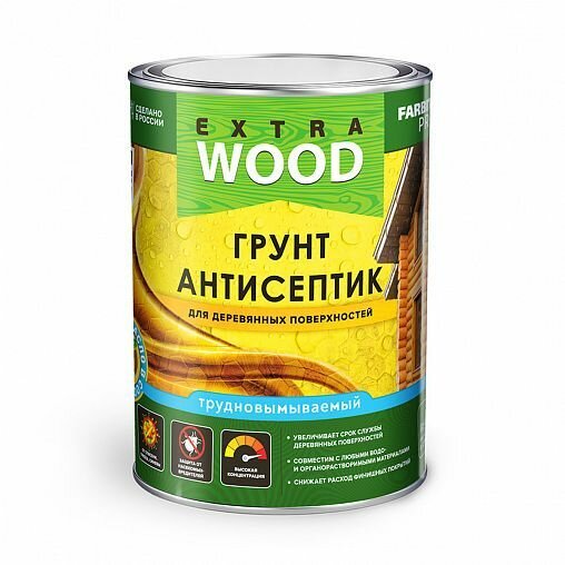 Грунт-антисептик для дерева Farbitex Profi Wood, 0,8 л.