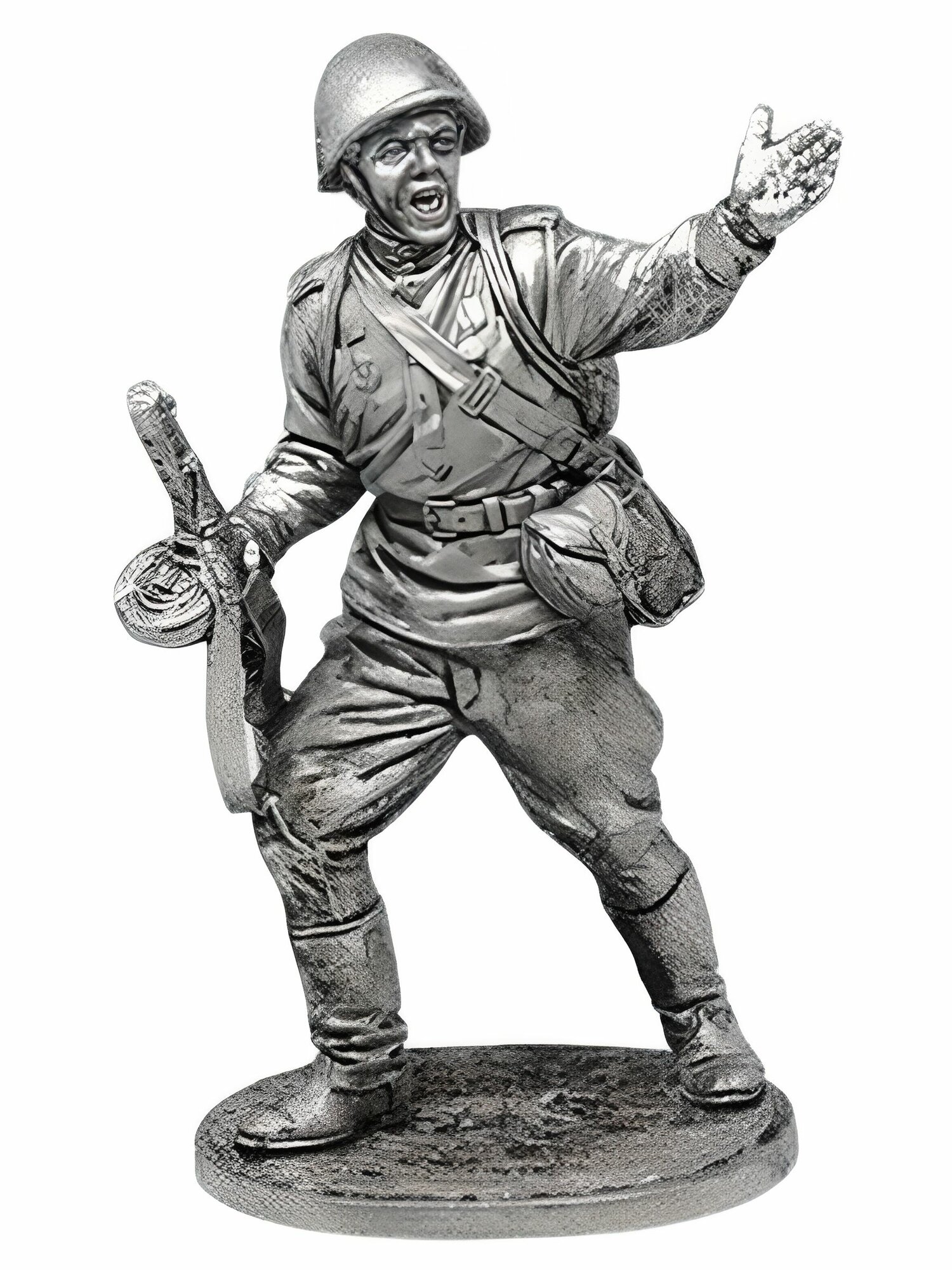 Оловянный солдатик фигурка Гвардии рядовой Красной Армии, 1943-45 гг. СССР
