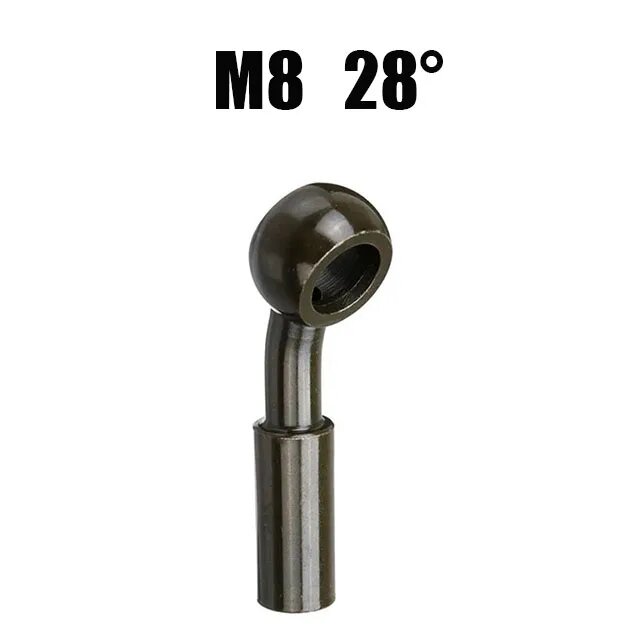 Обжимной шарнир тормозного шланга мотоцикла Banjo M10 0-28 ° -45 ° -75 ° -90 ° AN3 Универсальный фитинг тормозного шланга, разъем для автогонок M8(28)