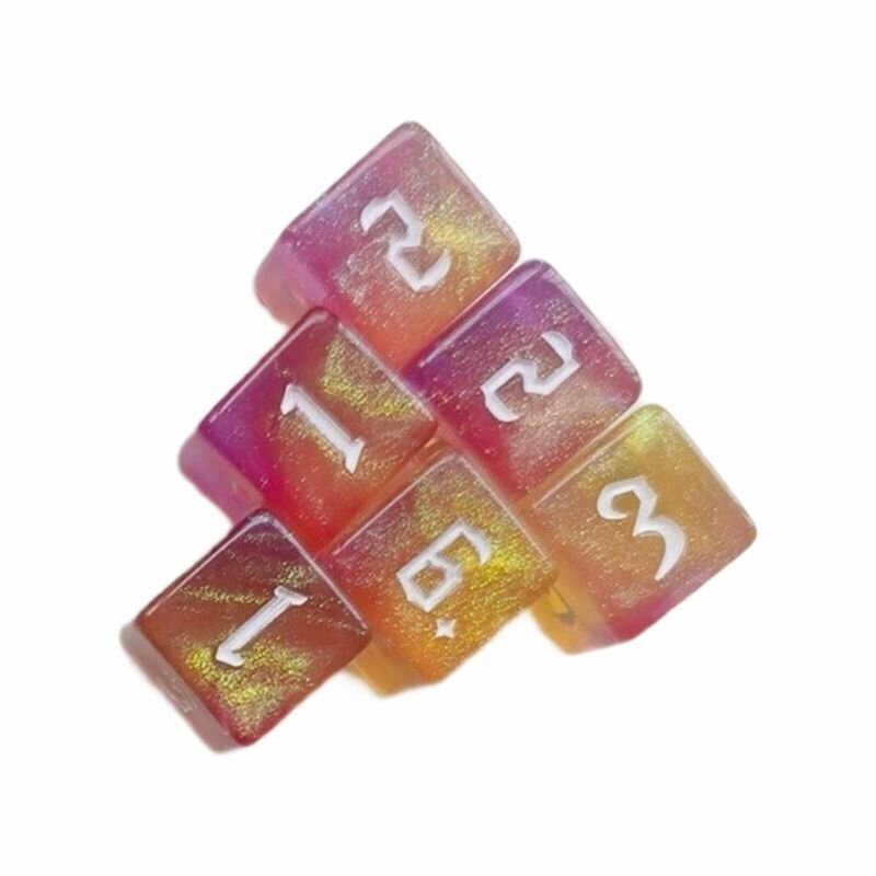 1 набор из 6 цифровых кубиков с квадратными углами на сторон-Zijin