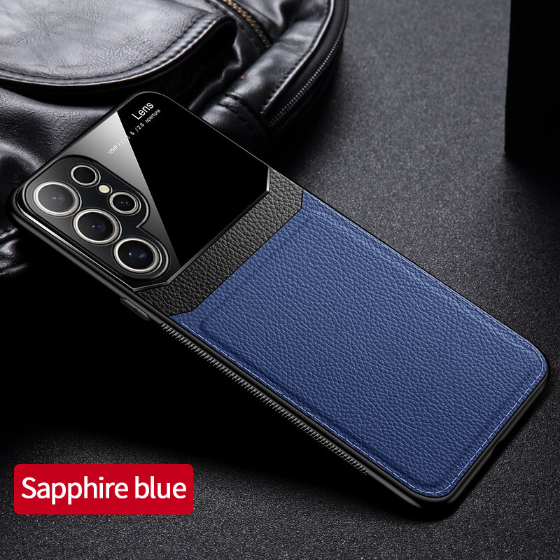 Чехол Для Samsung Galaxy S25 Ultra / Самсунг Галакси S25 Ультра, soft touch, чехол-кардиомонитор, искусственная кожа, поликарбонат (PC), защита камеры, ударопрочный, усиленные углы, Samsung,