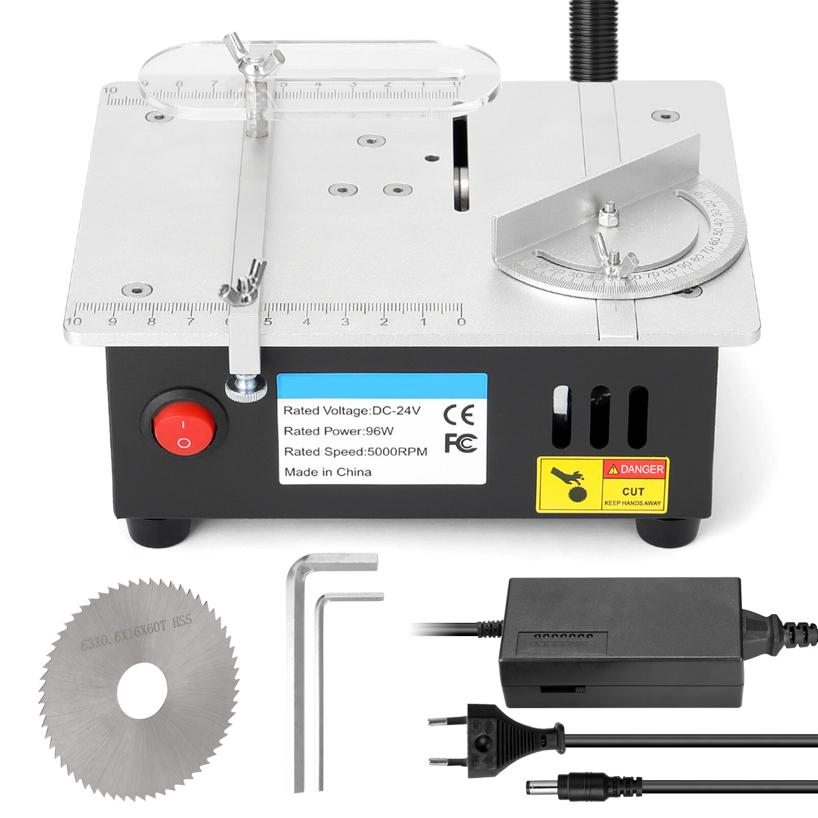 Mini Table Saws 96 Вт 7 скоростей регулируемые питания на рабочем столе электрическая пилочная пилота