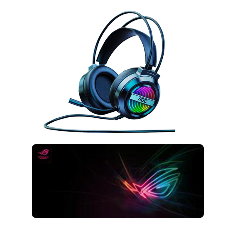 Игровая клавиатура IPASON MP-V5 механическая, подсветка, комплект с мышью, цвет: gh120 headphones