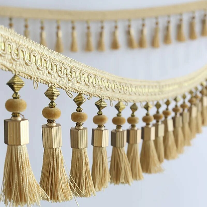 2 м*12 см Бахрома декоративная для штор и рукоделия тесьма с кисточками