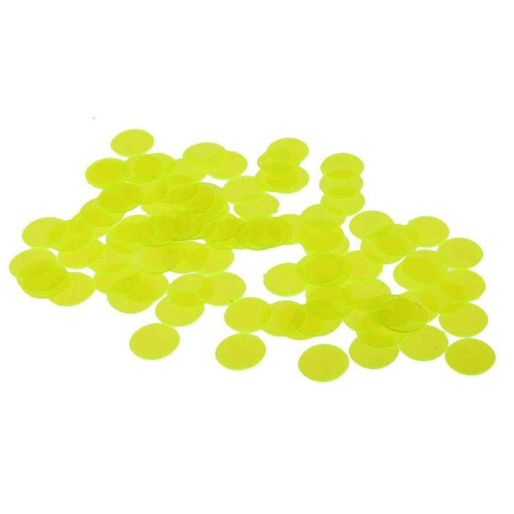 100 шт. разноцветные счетные фишки для детей, Желтый