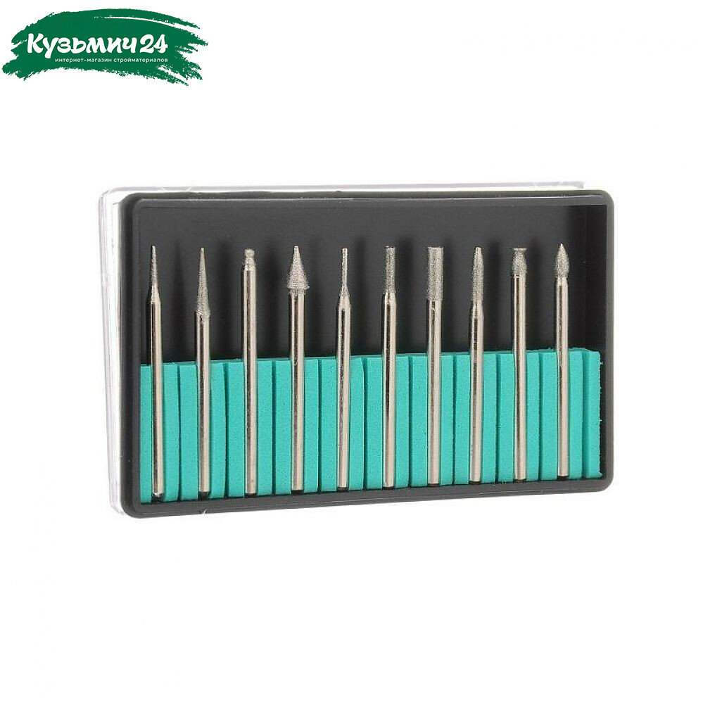 Набор шарошек с алмазным напылением 10 шт FIT 36484