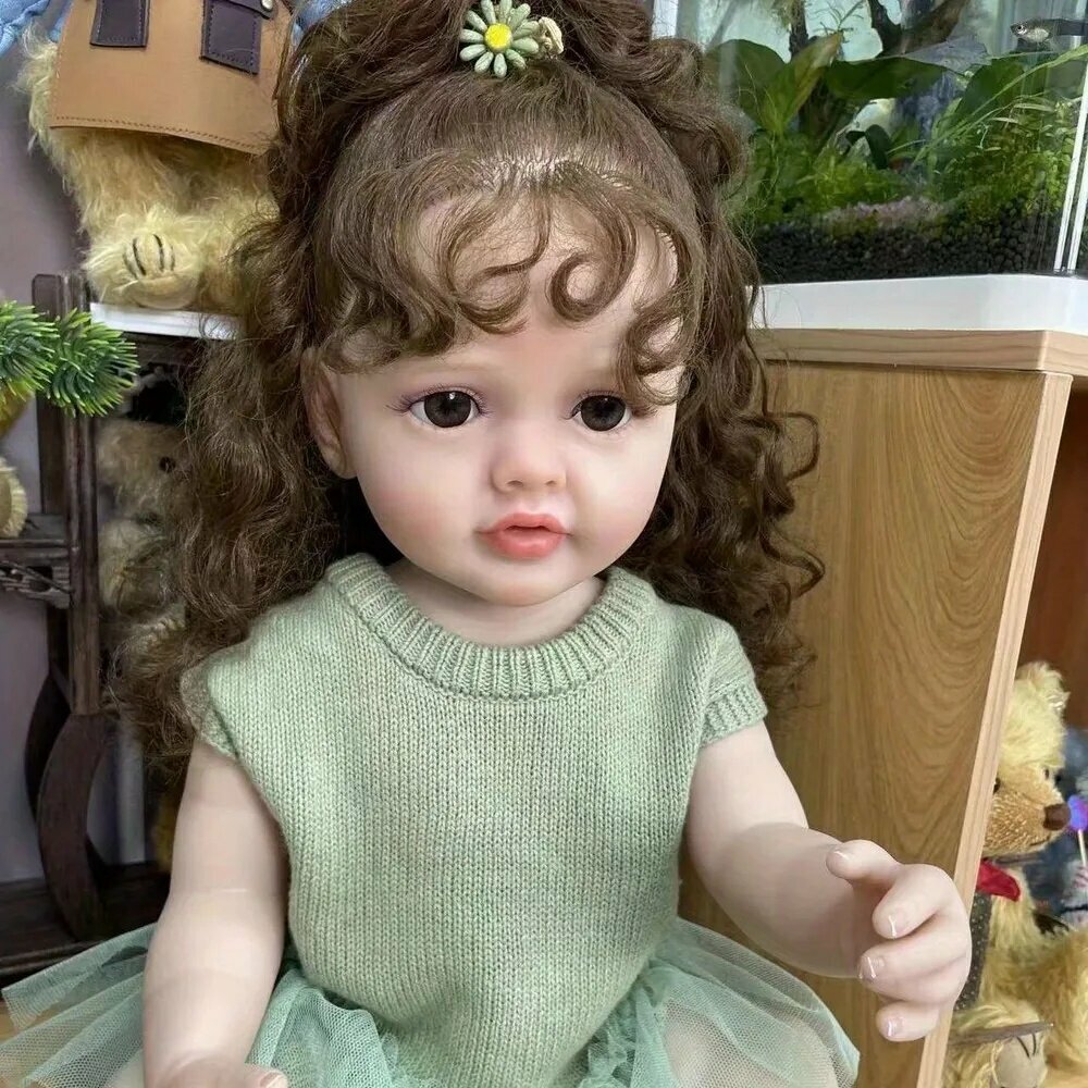 Кукла-реборн 55 см с полным мягким виниловым телом