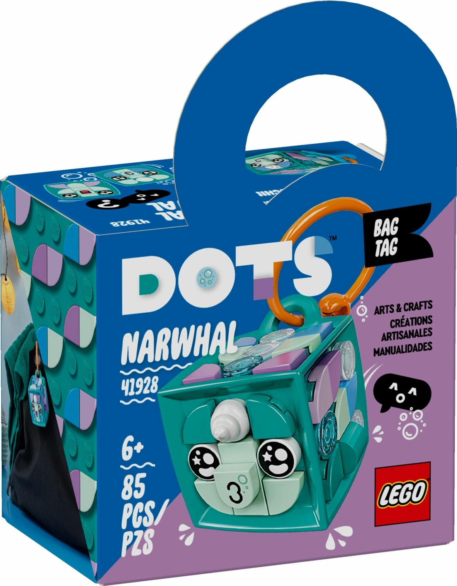 Конструктор LEGO DOTS 41928 Брелок Нарвал