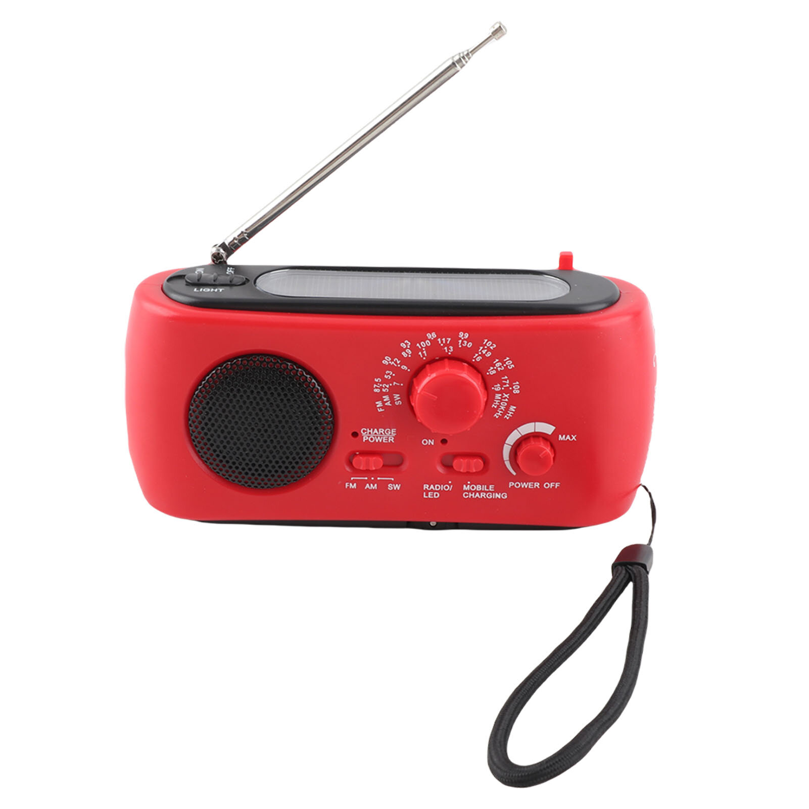 Аварийное радио с рукояткой и 3 светодиодами AM FM SW Портативное радио на солнечной батарее с функцией Power Bank SOS-сигнализация для экстренной помощи в кемпинге