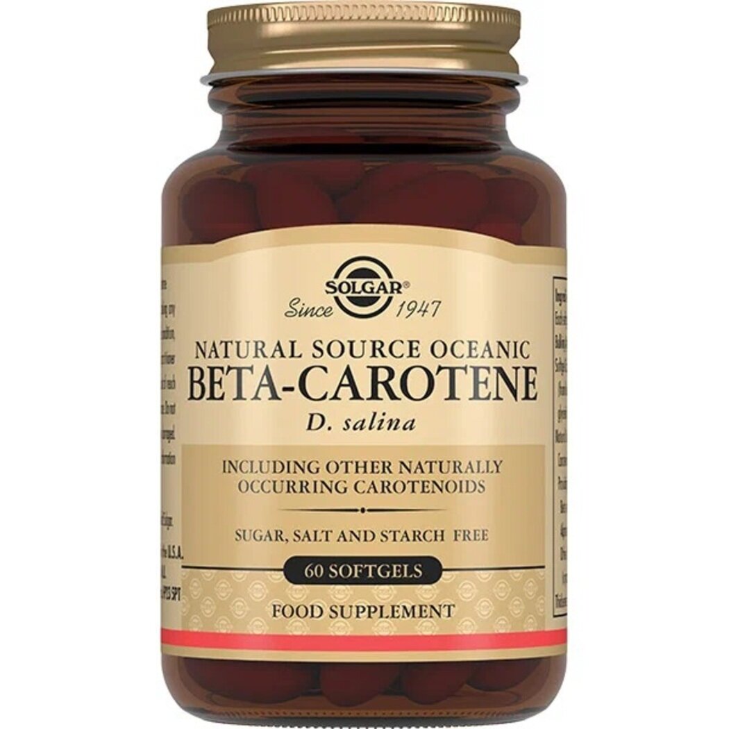 Солгар Бета-каротин из океанической водоросли D.Salina капсулы N60
